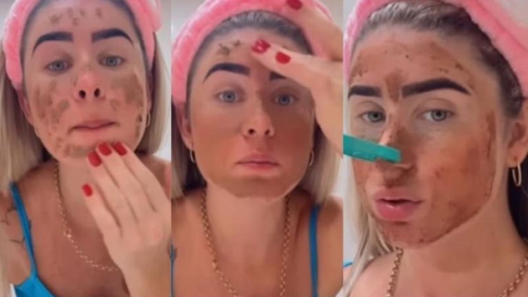 Mulher viraliza nas redes sociais ao aplicar fezes no rosto para ...