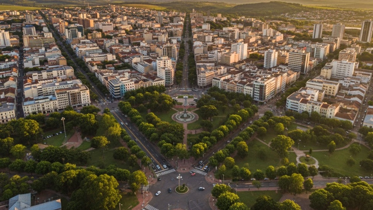 A cidade gaúcha com um traçado urbano que funciona até hoje