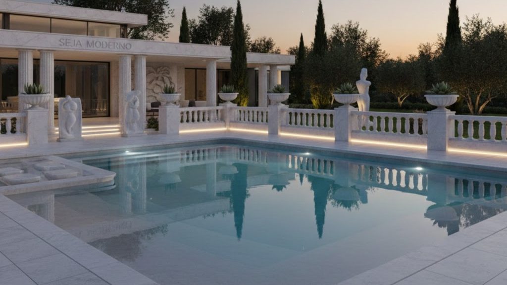 O segredo por trás do charme das piscinas no estilo romano