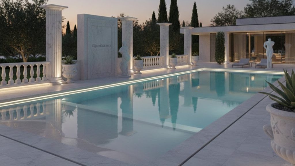 O segredo por trás do charme das piscinas no estilo romano