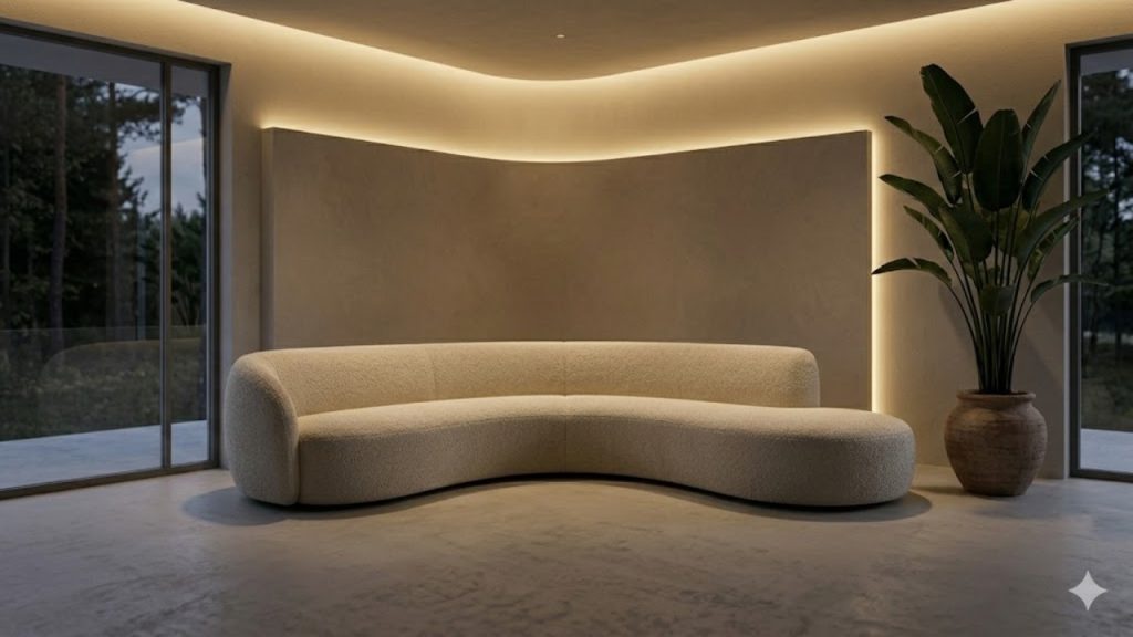 Design Modern Organic: o segredo dos móveis curvos para criar uma sala ...